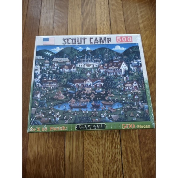 Dowdle | Games | Eric Dowdle Folk Artwork Scout Camp 50 Piece Jigsaw ...